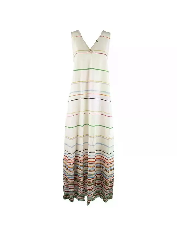Paul Smith Striped V-neck Dress - White