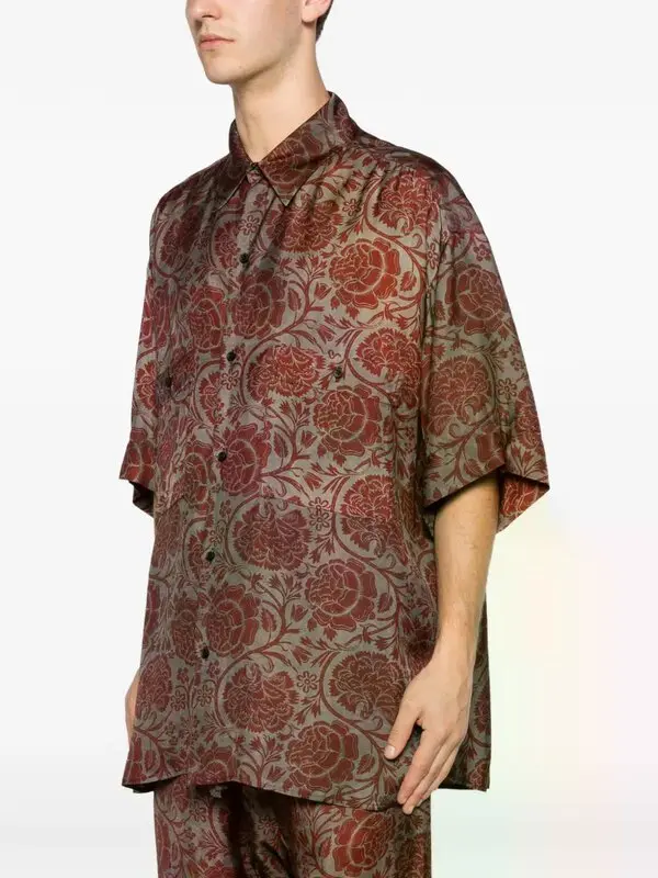 UMA WANG Teorya Floral-print Shirt - Red