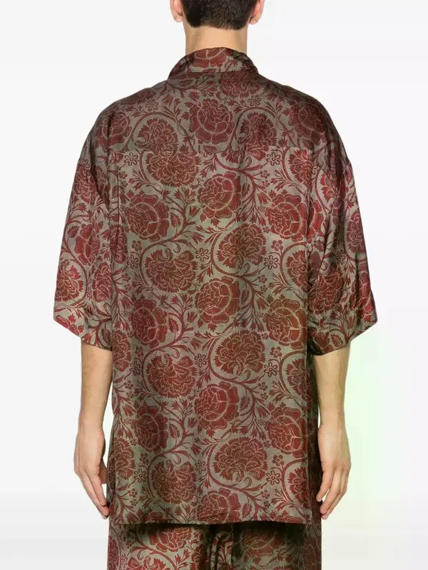 UMA WANG Teorya Floral-print Shirt - Red