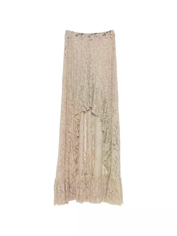 BARBARA BOLOGNA Lace-texture Asymmetric Skirt - Neutrals