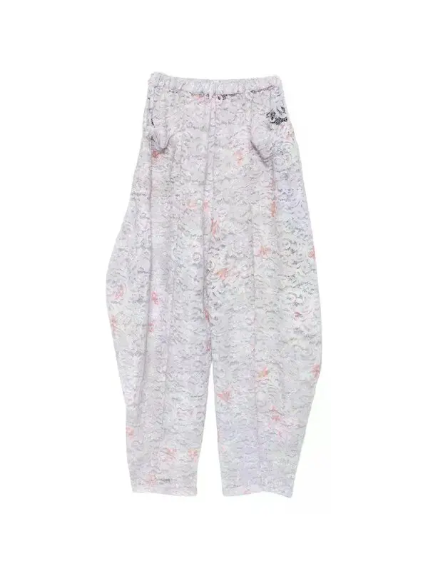 BARBARA BOLOGNA Floral-lace Trousers - Grey