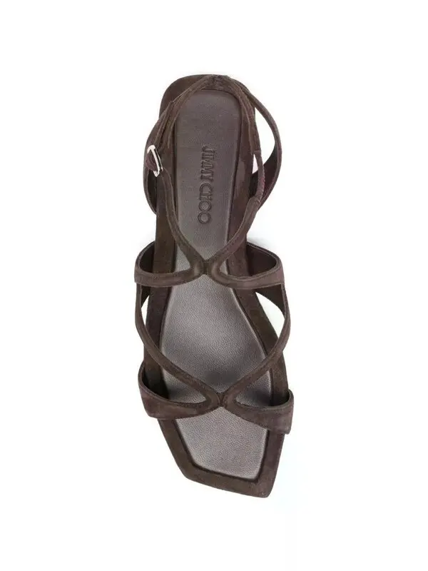 JIMMY CHOO Ayla Strappy Sandals - Brown