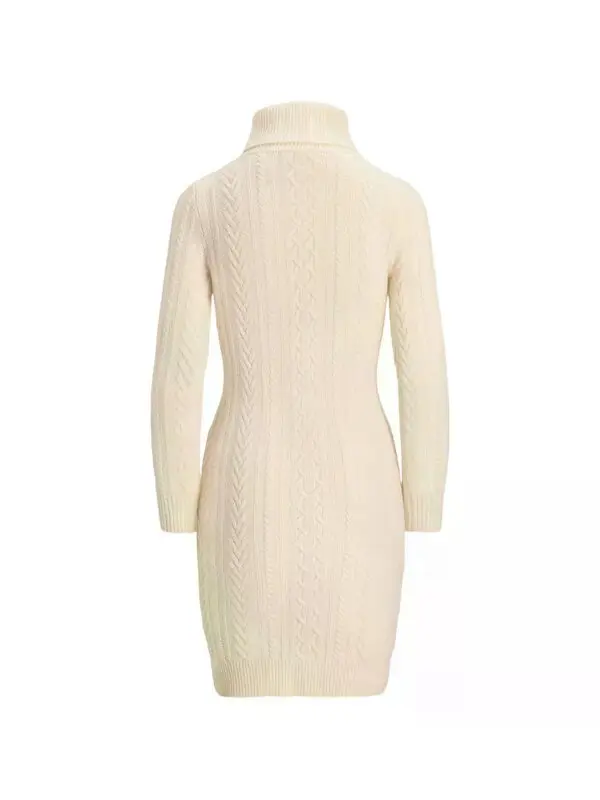 Ralph Lauren Cable-knit Roll-neck Mini Dress