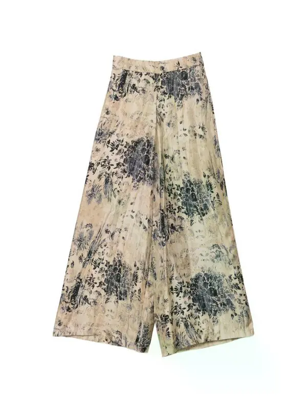 Antonio Marras Floral-print Trousers - Neutrals
