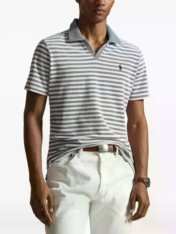 Polo Ralph Lauren Striped Polo Shirt - Grey