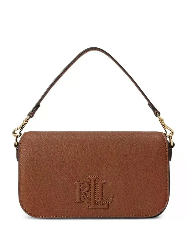 Ralph Lauren Embossed Logo Shoulder Bag - Brown