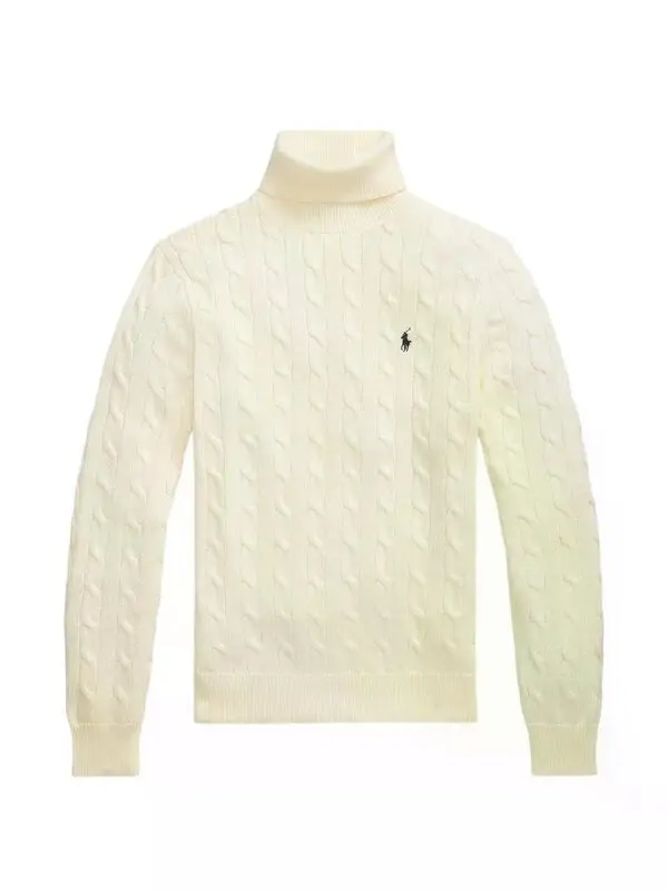 Polo Ralph Lauren Cable-knit Roll-neck Sweater - Neutrals
