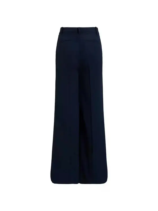 Ralph Lauren Pleated Wide-leg Trousers - Blue