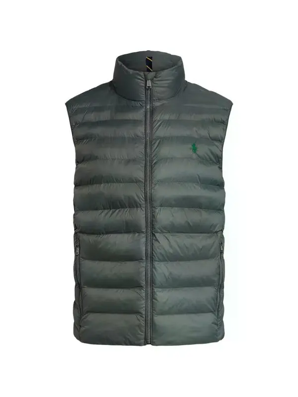 Polo Ralph Lauren Logo Print Quilted Gilet - Grey