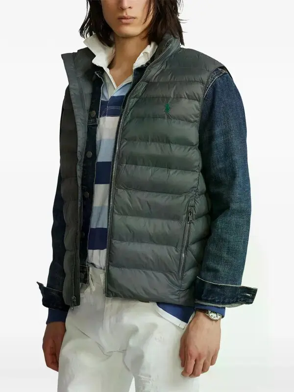 Polo Ralph Lauren Logo Print Quilted Gilet - Grey