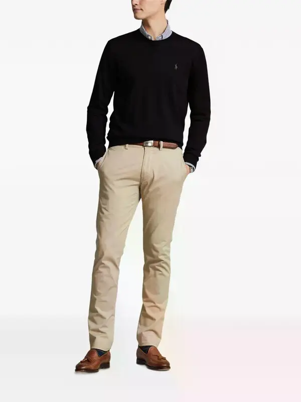 Polo Ralph Lauren Embroidered Crew-neck Sweater - Black