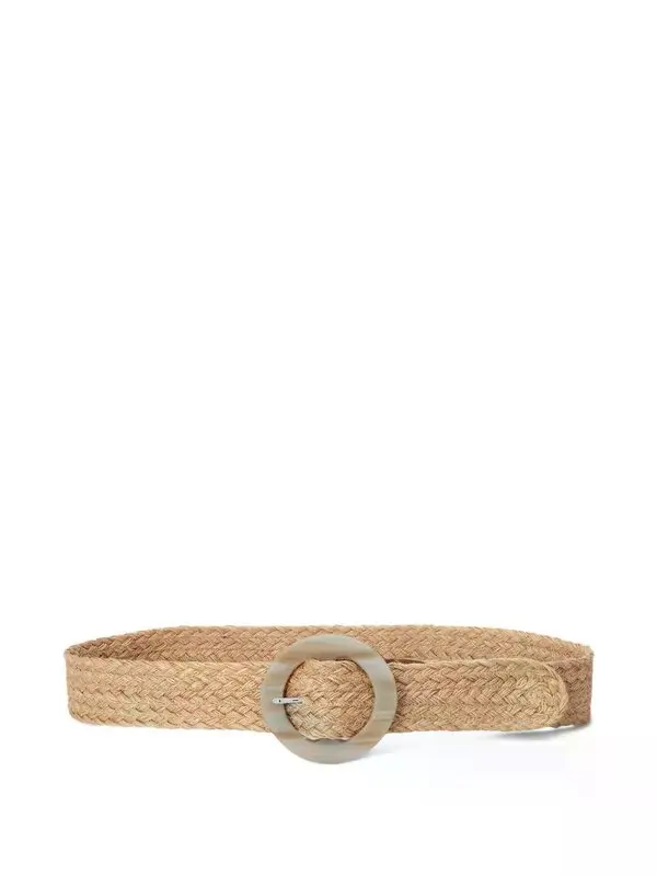 Ralph Lauren Round-buckle Woven Belt - Neutrals