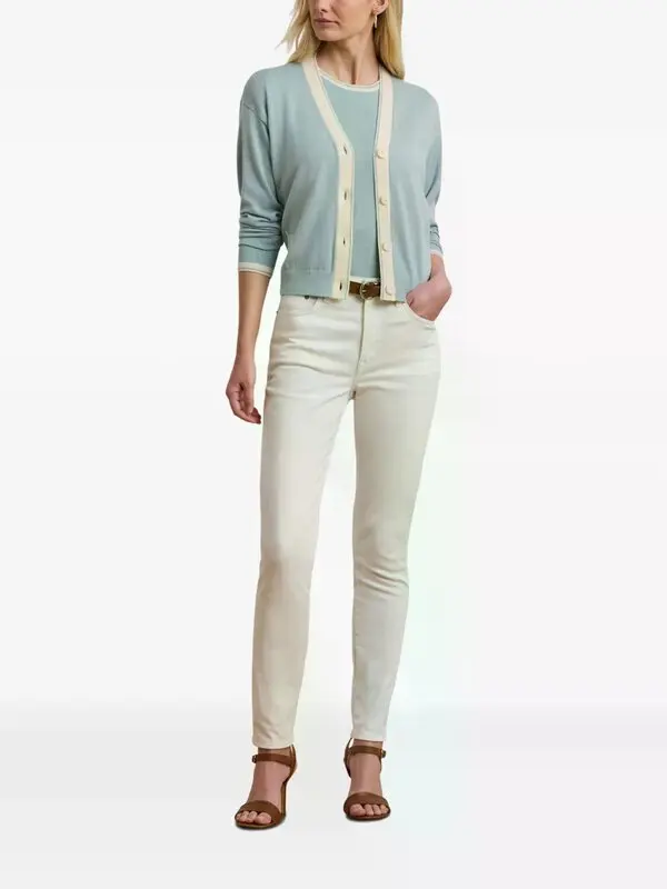 Ralph Lauren Embroidered-logo Cardigan - Blue