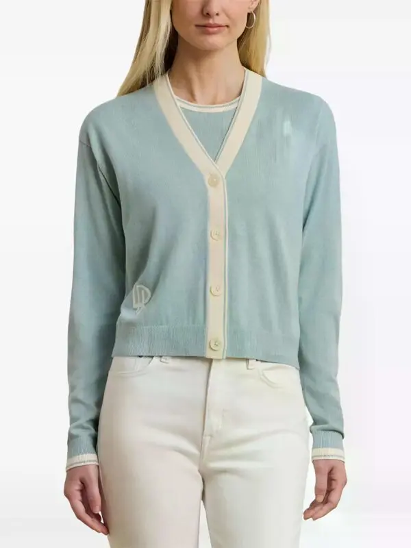 Ralph Lauren Embroidered-logo Cardigan - Blue