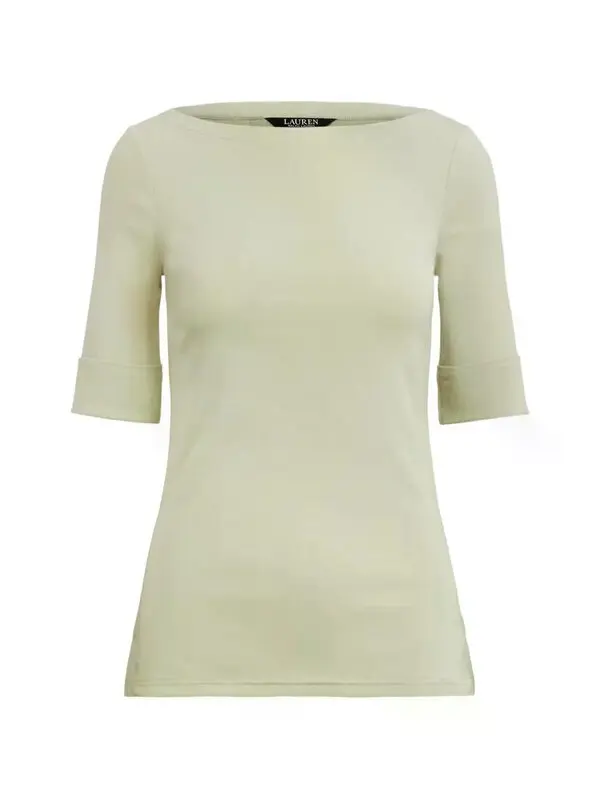 Ralph Lauren Cuffed Boat-neck Top - Green