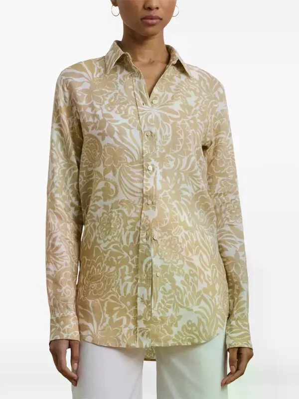 Ralph Lauren Floral Print Shirt - Neutrals