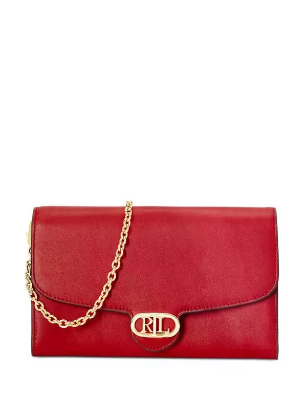 Ralph Lauren Chain Satchel Cross Body Bag - Red