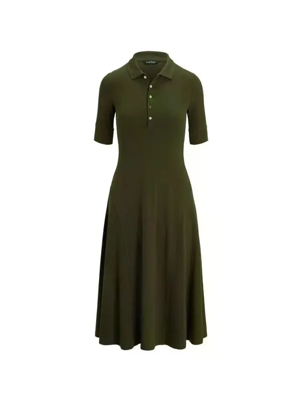 Ralph Lauren Polo A-line Midi Dress - Green