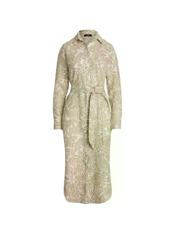 Ralph Lauren Floral-pattern Midi Shirt Dress - Neutrals