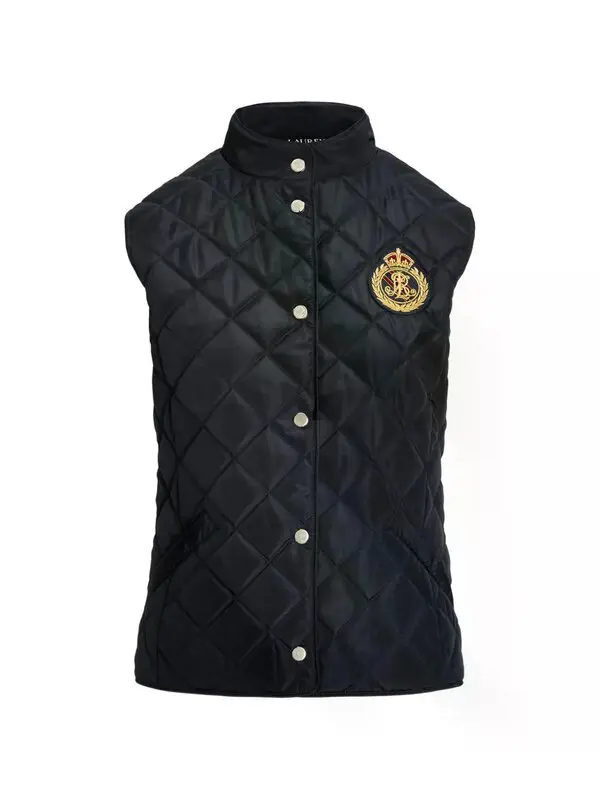 Ralph Lauren Quilted Button Gilet - Black