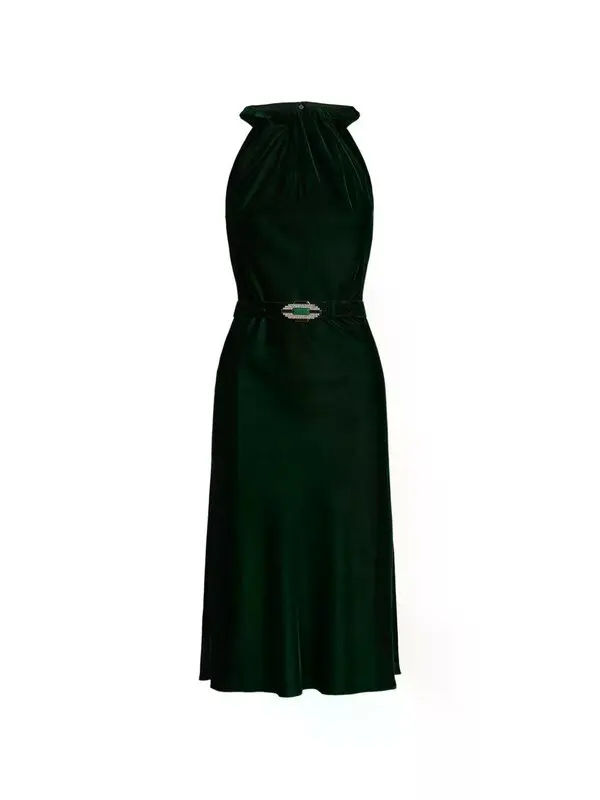 Ralph Lauren Belted Midi Dress - Green