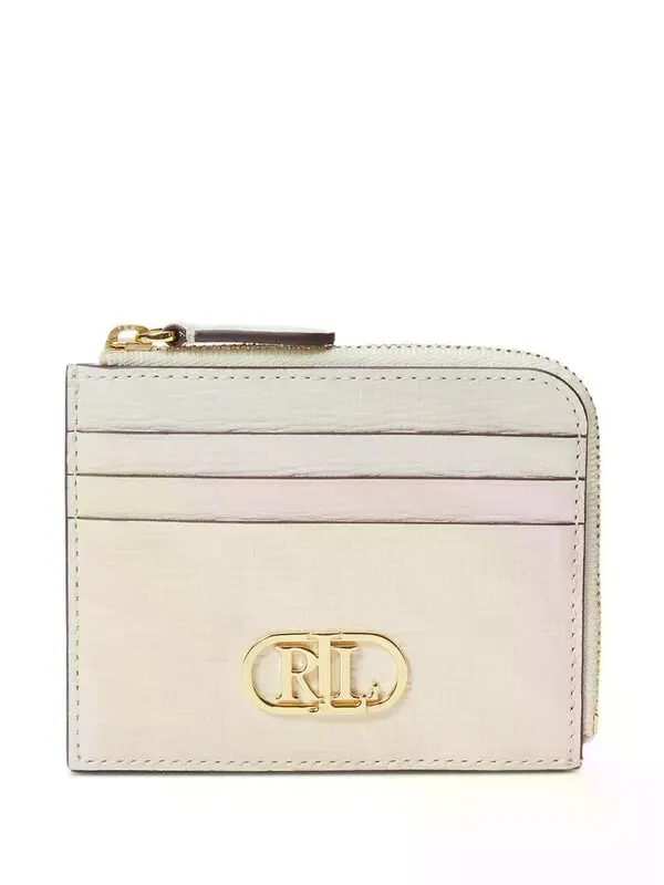 Ralph Lauren Logo-plaque Zip Wallet - Neutrals