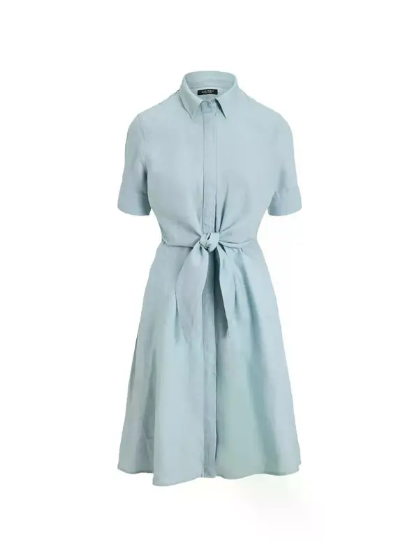 Ralph Lauren Tie-waist Midi Dress - Blue