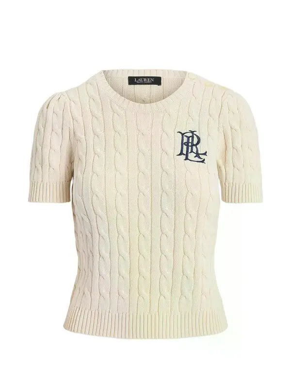 Ralph Lauren Cable-knit T-shirt - Neutrals
