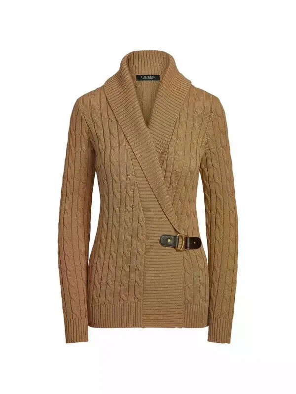 Ralph Lauren Cable-knit Buckled Cardigan - Neutrals