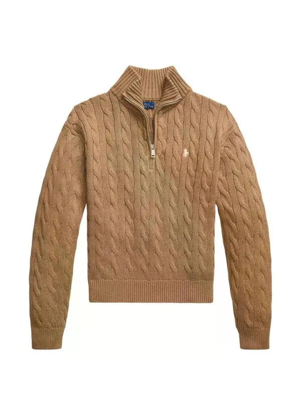 Polo Ralph Lauren Cable-knit Zip Sweater - Neutrals