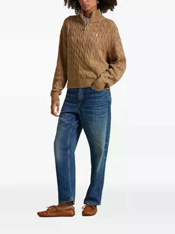 Polo Ralph Lauren Cable-knit Zip Sweater - Neutrals