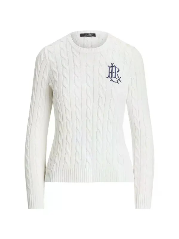 Polo Ralph Lauren Cable-knit Crewneck Sweater - White