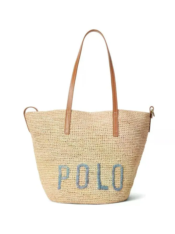 Polo Ralph Lauren Embroidered Tote Bag - Neutrals