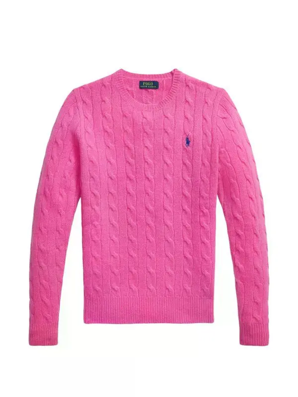 Polo Ralph Lauren Cable-knit Crew-neck Sweater - Pink