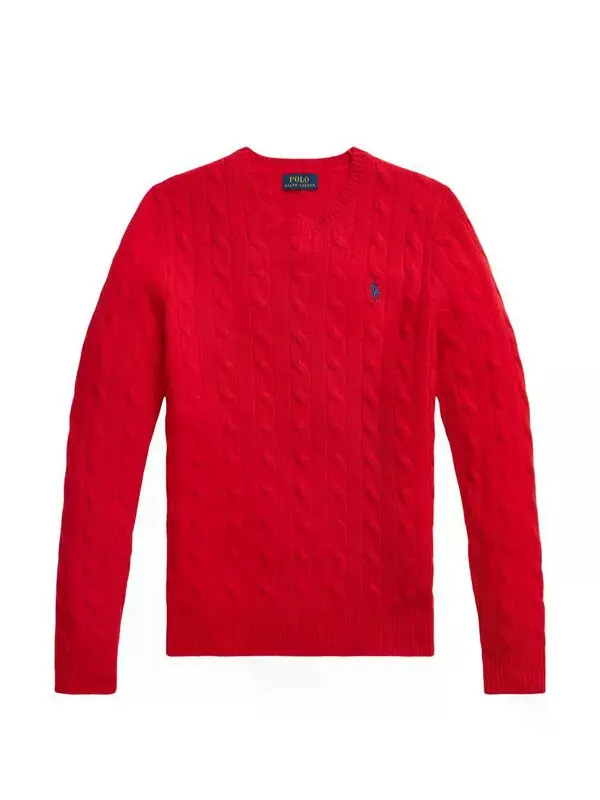 Polo Ralph Lauren Cable-knit Crewneck Sweater - Red