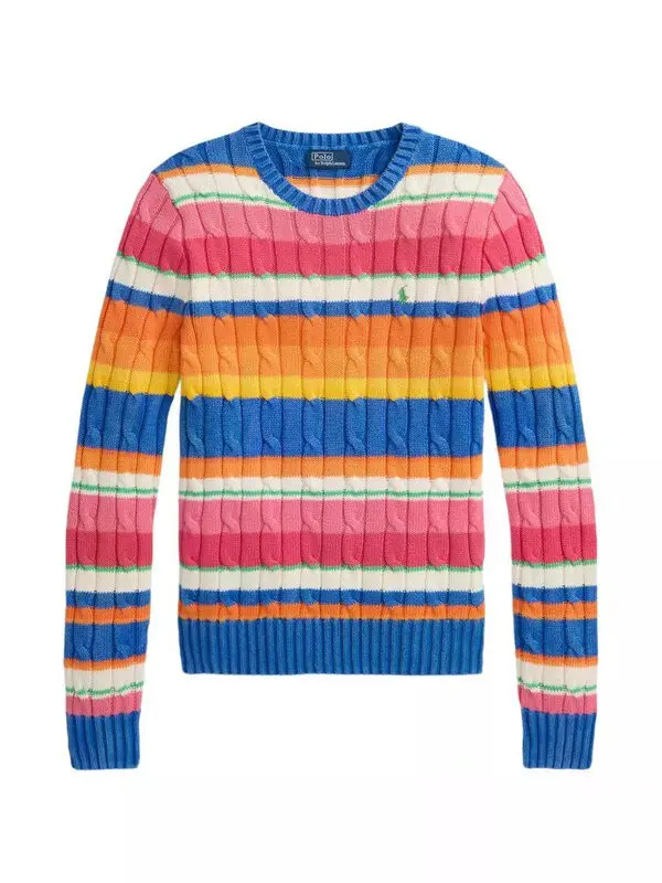 Polo Ralph Lauren Striped Cable-knit Sweater - Blue