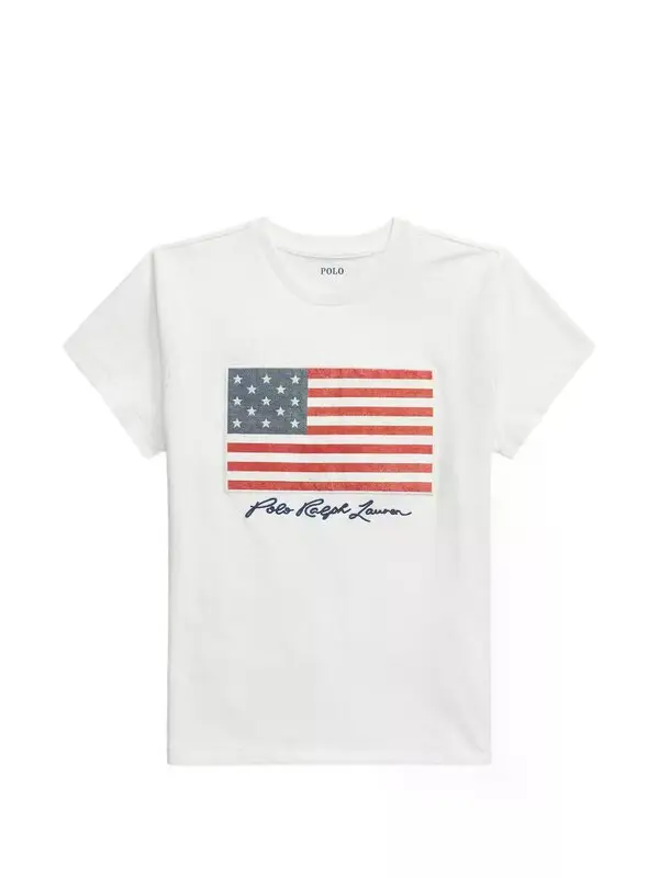 Polo Ralph Lauren Flag-motif T-shirt - White