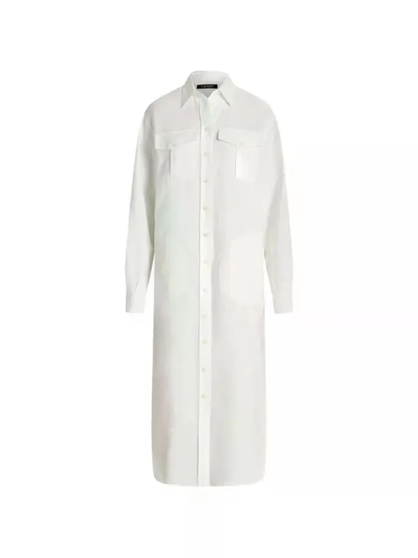 Polo Ralph Lauren Long Sleeve Midi Dress - White