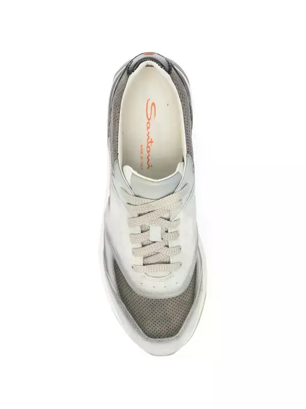 Santoni Innova Perforated Sneakers - Grey