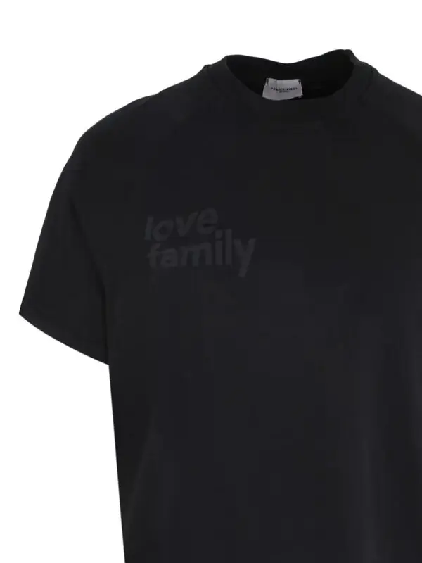 FAMILY FIRST Slogan-print Short-sleeved T-shirt