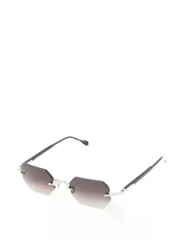 Matsuda Rimless Geometric-frame Sunglasses - Black