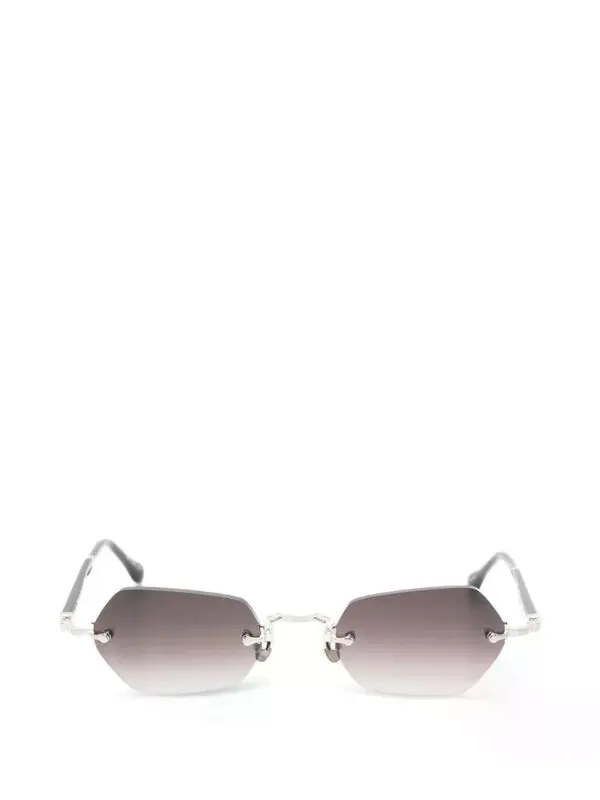 Matsuda Geometric Frame Rimless Sunglasses - Black