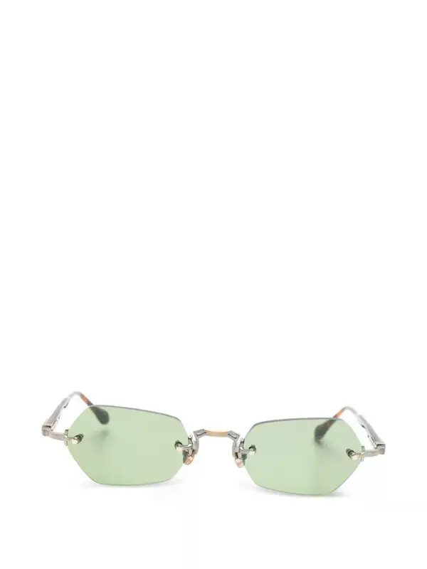 Matsuda Geometric Rimless Sunglasses - Silver