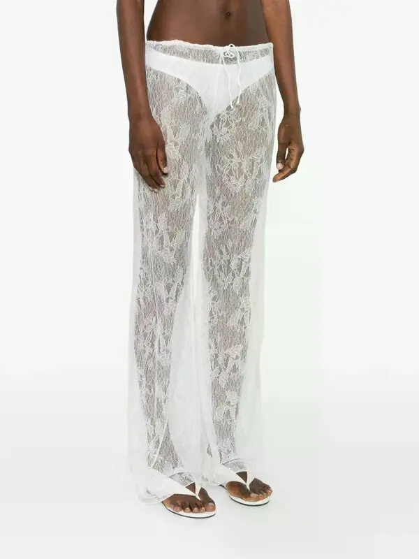 Oseree Lace Drawstring Palazzo Pants