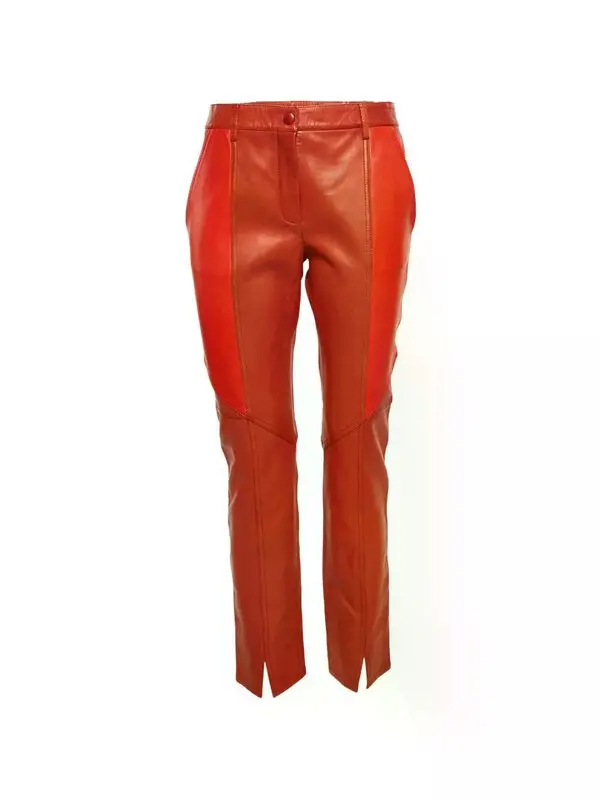 Givenchy Panelled Leather Trousers - Brown