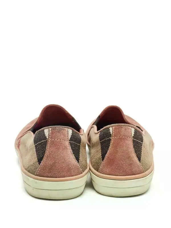 Burberry Check-pattern Suede Sneakers - Pink