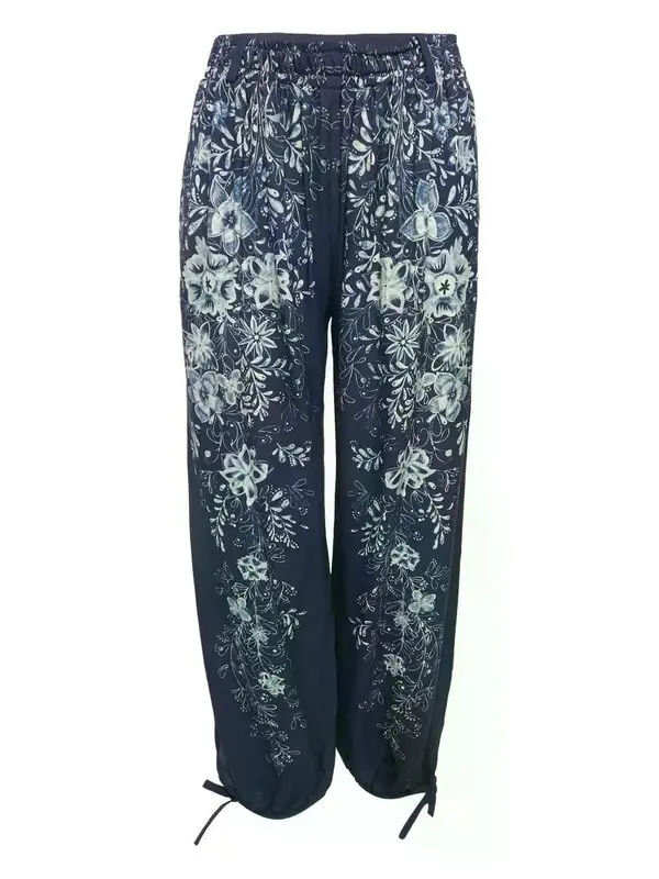 Chloé Floral-print Trousers - Blue