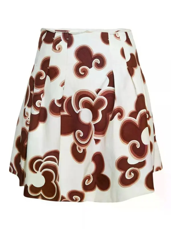 Chloé Doodle-print Silk Mini Skirt - White