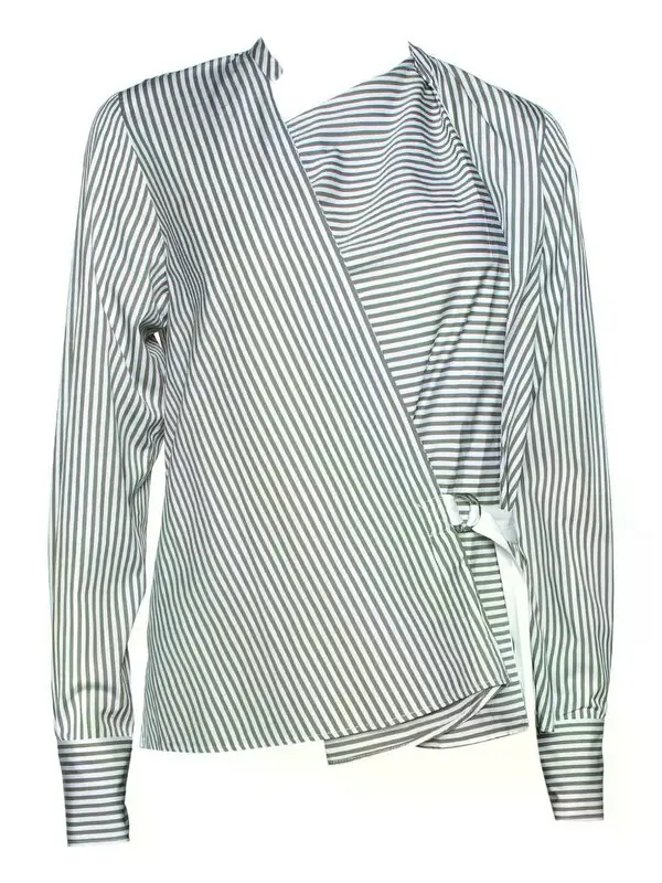 JOSEPH Striped Wrap Shirt