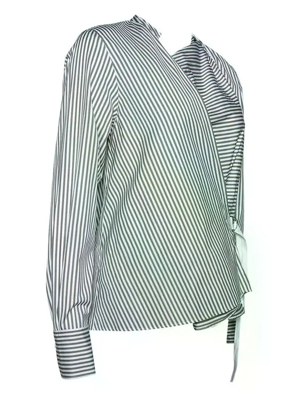 JOSEPH Striped Wrap Shirt